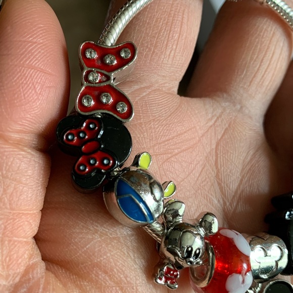 Pandora | Jewelry | Nib New Pandora Pave Clasp Bracelet W Disney Mickey ...